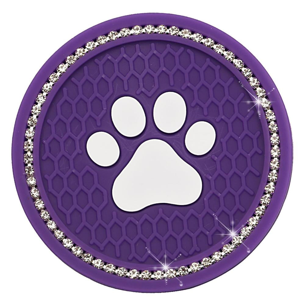 Car Coaster for Drinks | PVC Bling Cat Paw Cup Mat | Universal ...