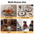 Dark Brown Coffee Time Round Placemats Set of 6 Vintige Farmhouse ...