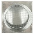 RDP 3" Galvanized Steel Hooded Wall Vent with Screen and Damper (White ...