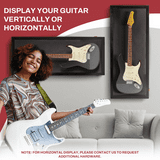 PENNZONI Electric Guitar Display Case, Clear Acrylic & Hardwood Cabinet ...