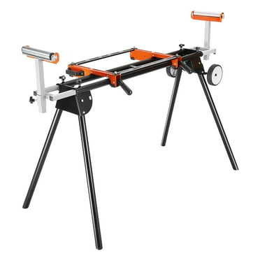 Miter Saw Stand with Durable Iron Frame, Portable Collapsible Stand ...