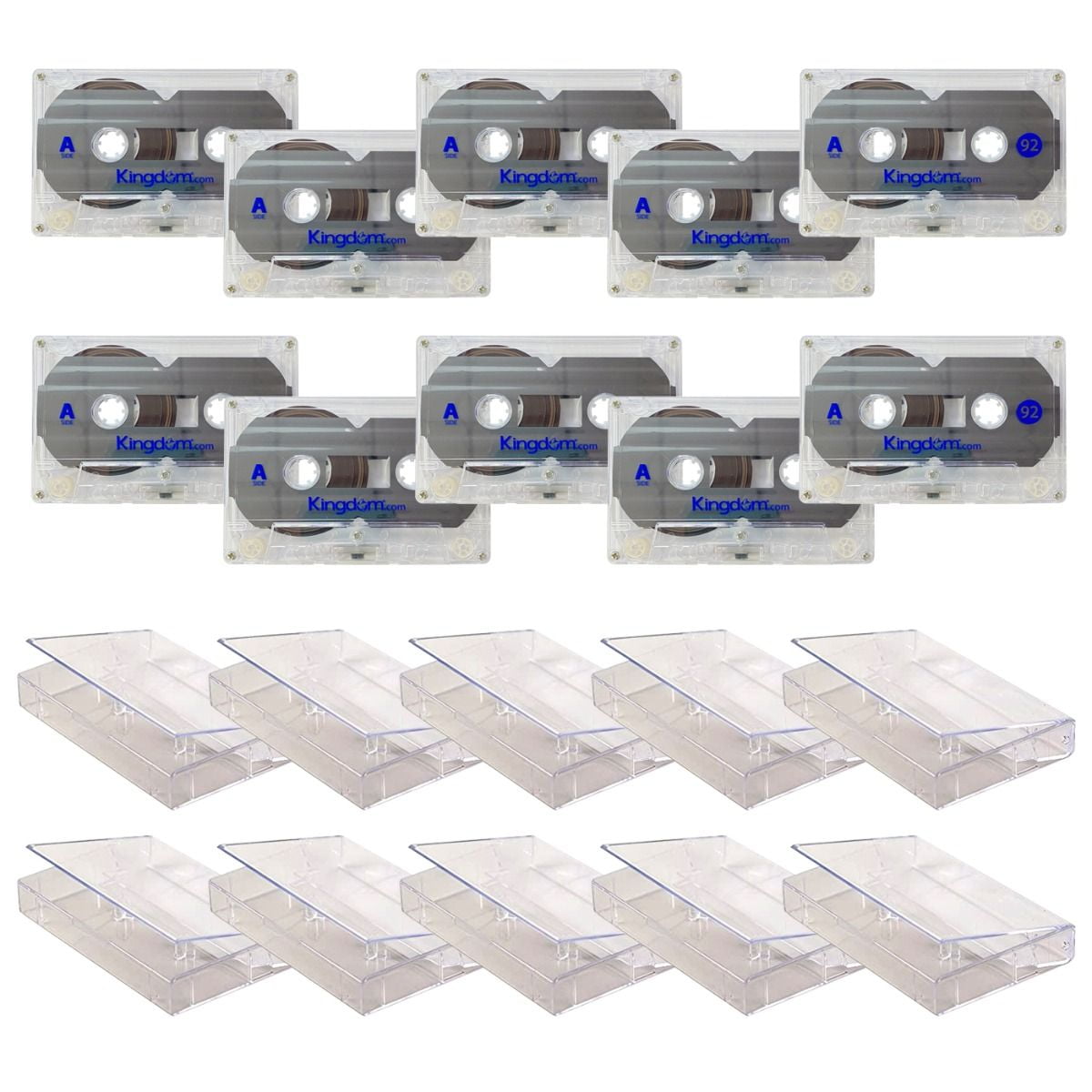 Kingdom 92 Minutes Audio Cassette Tapes in Hard Cassette Boxes (Pack of ...