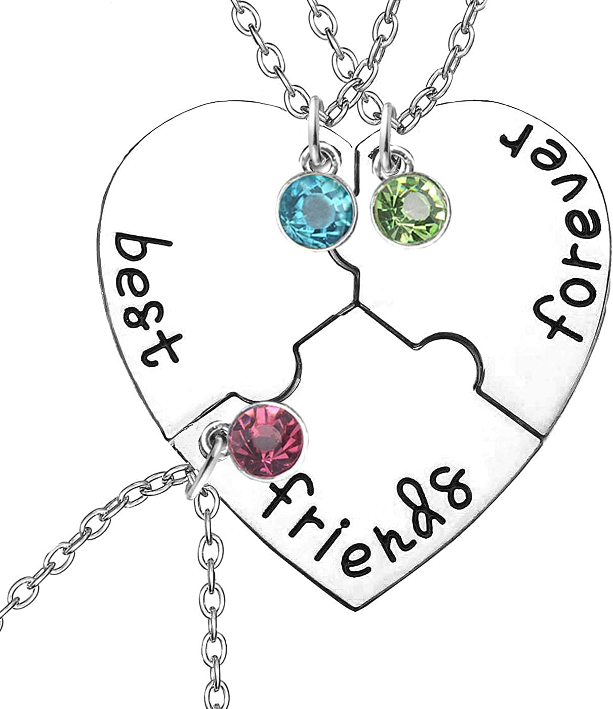 Stainless Steel Best Friends Forever and Ever Friendship Necklaces Set ...