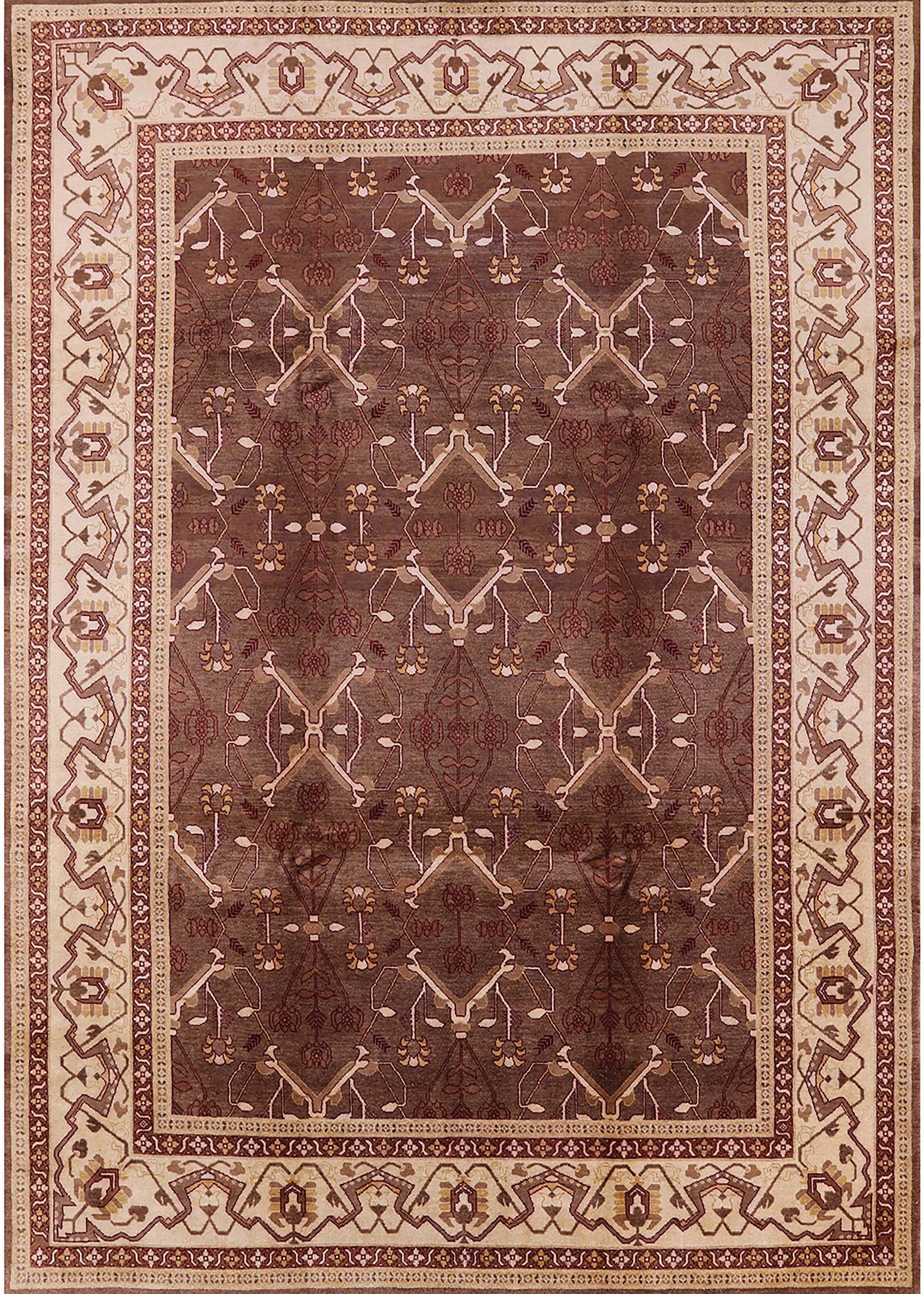 Ahgly Company Indoor Rectangle Mid-Century Modern Saffron Red Oriental ...