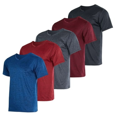 Real Essentials Men's 4 Pack Dry-Fit Active Athletic Performance Long ...
