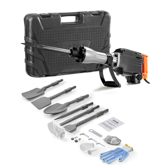 VEVOR Demolition Jack Hammer, 1400W Electric Jackhammer Heavy Duty ...