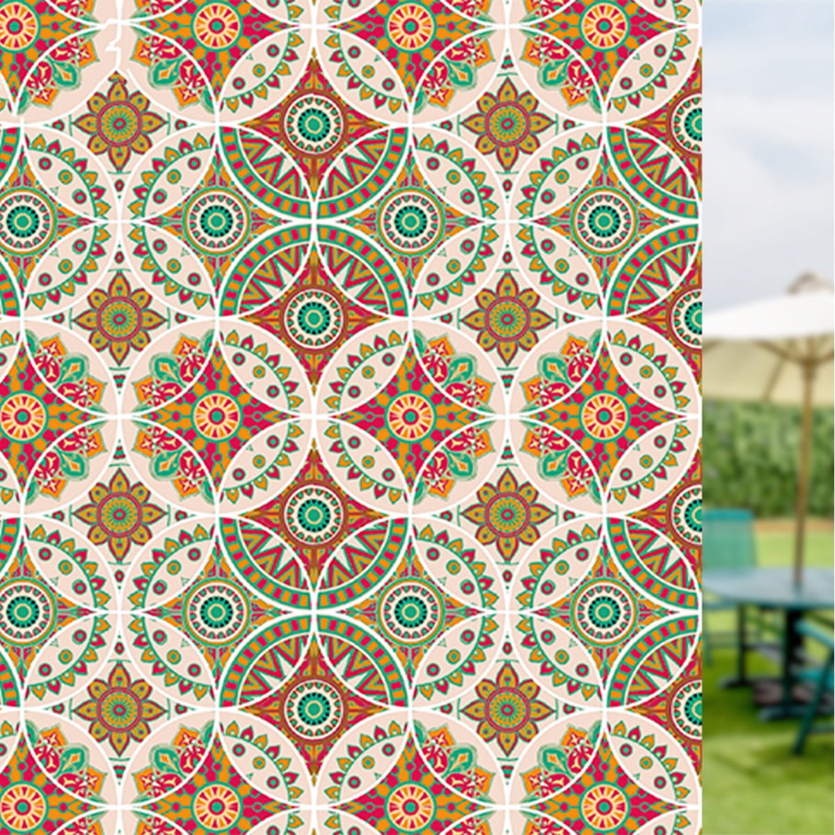 30/45/60/90CMx100CM 3D Privacy Window Film Sticker Mandala Flower ...