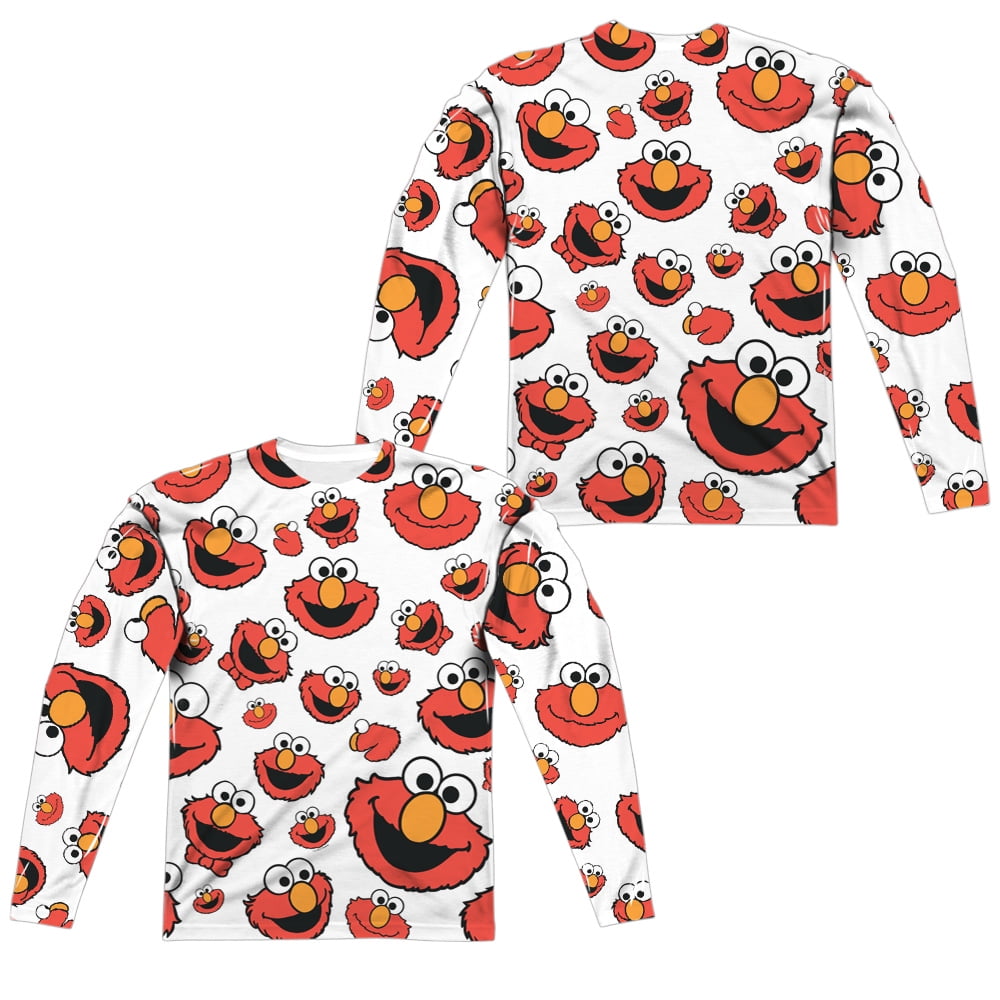 Sesame Street - Elmo Face Pattern (Front/Back Print) - Regular Fit Long ...