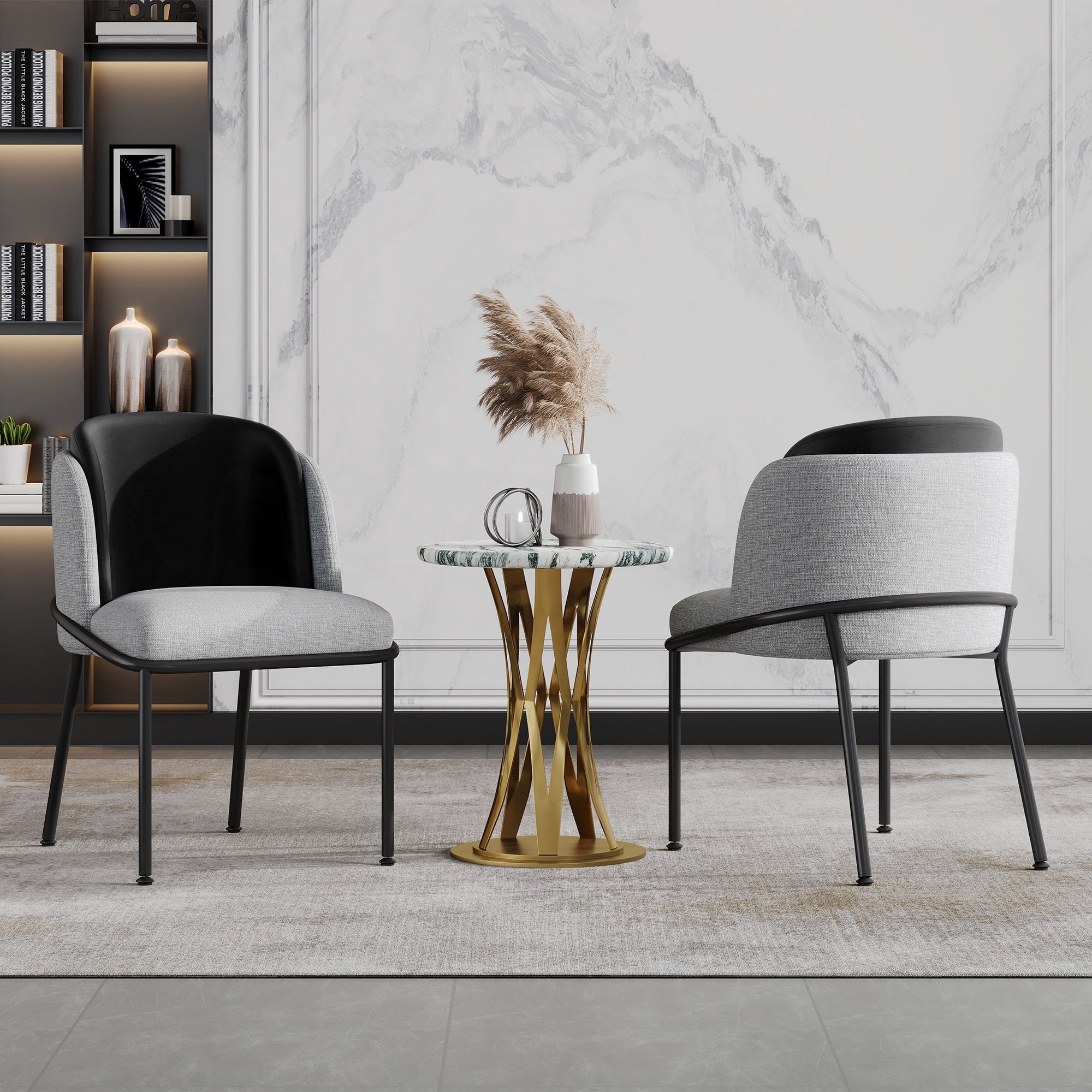 Click here for Noble House 2 Modern Chairs With Slanted Legs And... prices