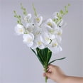 Fake Flowers Wedding Home Decor Artificial Butterfly Orchid Bouquet ...