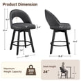 Aufeile Bar Stools Set of 3, 24" Swivel Counter Height Barstools with ...