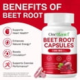 2 Pack Beet Root Capsules ,1300mg per Serving, Supports Natural Energy ...