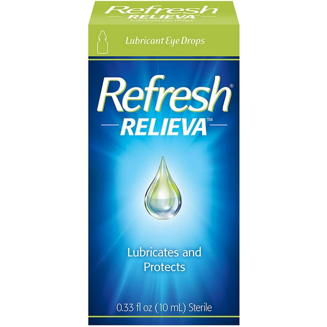Refresh Relieva Lubricant Eye Drops, 0.33 Fl Oz (10ml) Sterile ...