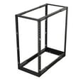 NavePoint 4-Post Adjustable Rack, 22U, Cage Nuts, Caster Compatible ...