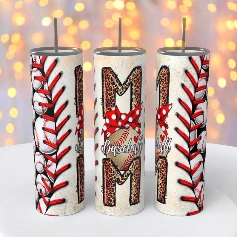 Baseball Mom 20 oz sublimated insulated tumbler coffee cup hot cold ...