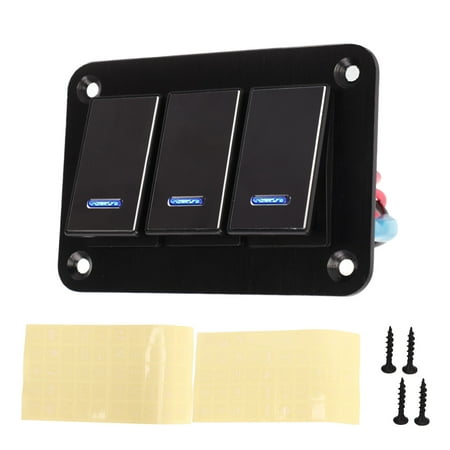 V Rocker Switch Panel,3 Gang Rocker Switch On Off Toggle Switch Toggle ...