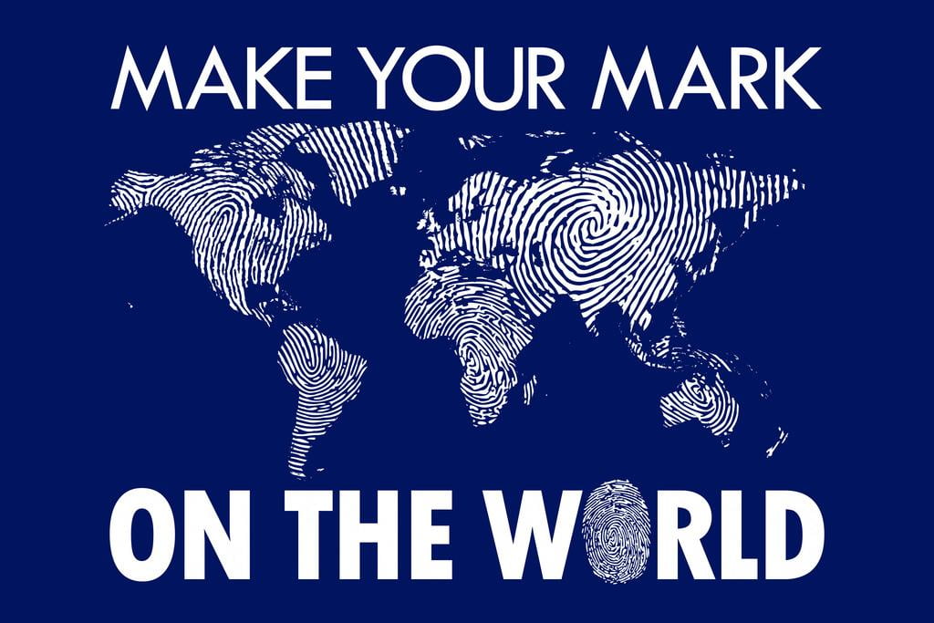 Make Your Mark On the World Blue Map Travel World Australia | Ubuy