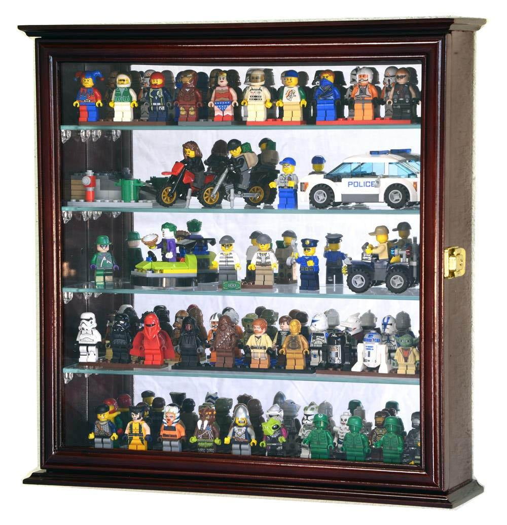 4 Adjustable Shelves Mirror Back Mini Figures / Miniatures / Figurines ...