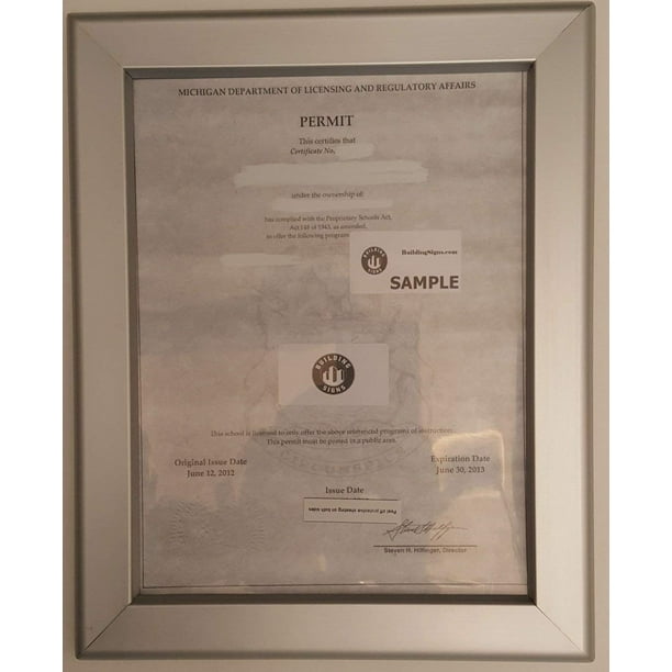 Permit frame MI 8.5 x 11 ( Heavy Duty) - Walmart.com