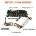 VEVOR Vertical Lifeline Assembly, 0.55'' x 50' Fall Protection Rope ...