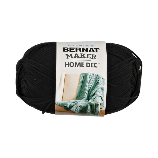 Bernat® Maker Home Dec™ #5 Bulky Cotton-Nylon Yarn, Black 8.8oz/250g ...