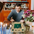 BESTSKY 2026 New Shut-The-Box Game 4 Sided Wooden Board Table Math Game ...