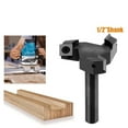 Replaceable Insert T Shape Spoilboard Surfacing Router Bit 1/2Inch Shank 61mm Cutting Width For ...