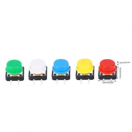 Round Tactile Push Button Switch, 50Pcs Micro Switches Buttons For ...
