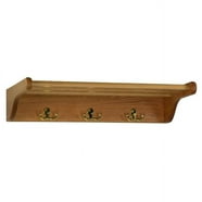 Wooden Mallet 24HCRBK 4 Hook Shelf, Brass Hooks - Black - Walmart.com