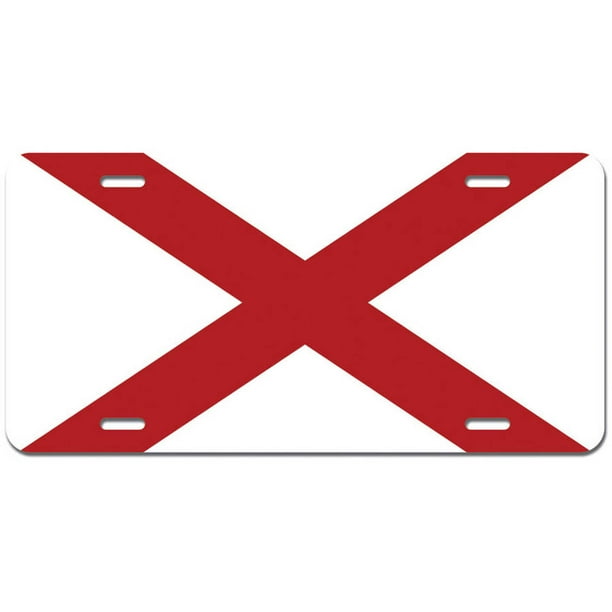 Alabama State Flag Novelty Metal Vanity License Tag Plate - Walmart.com
