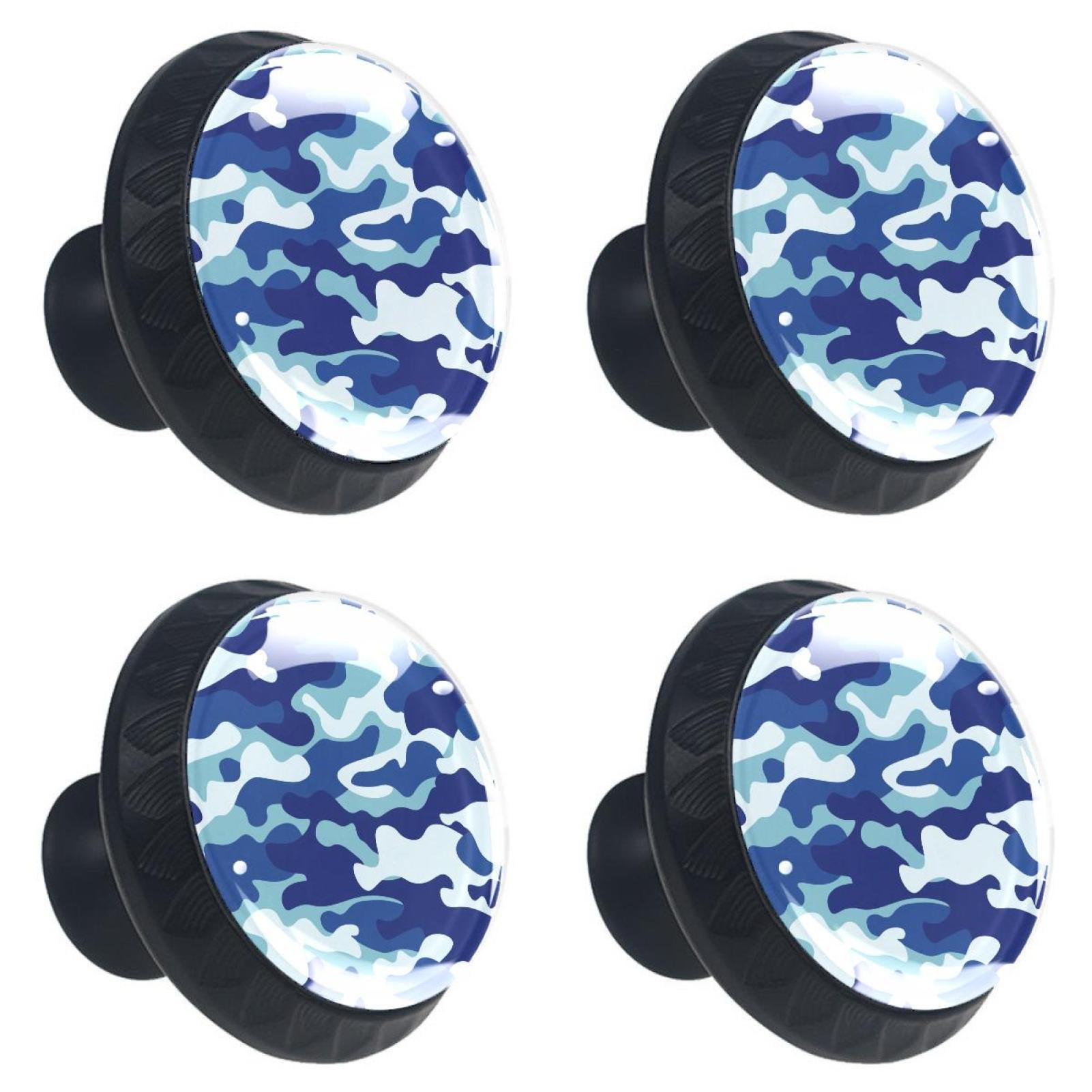 4 Pcs Forest Camouflage Texture Knobs for Kitchen Cabinet Cupboard ...