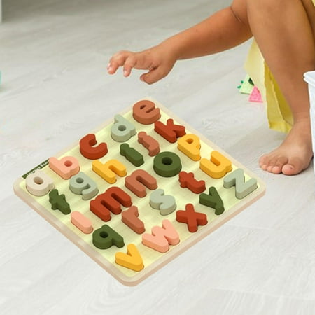 Wooden alphabet Chunky ABC Puzzles Board Lower Case Letter - Walmart.ca