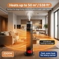 2000W Space Heater - 3D Flame Humidifier Fan 120° Oscillation 8 Safety ...