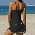 Womens Swimsuits Tankini With Skirt Swimwear Women 2 Block Bathing