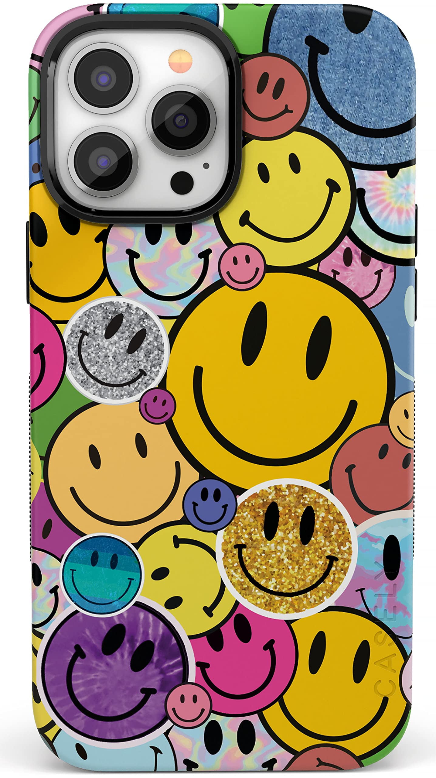 Casely iPhone 14 Pro Max Case | All Smiles | Smiley Face Sticker Case ...