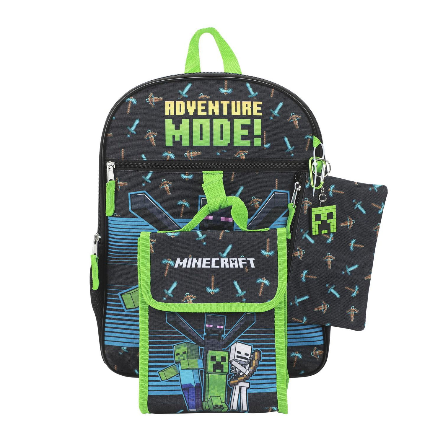 Minecraft Adventure Mode 5-Piece Backpack Set With 16" Backpack ...