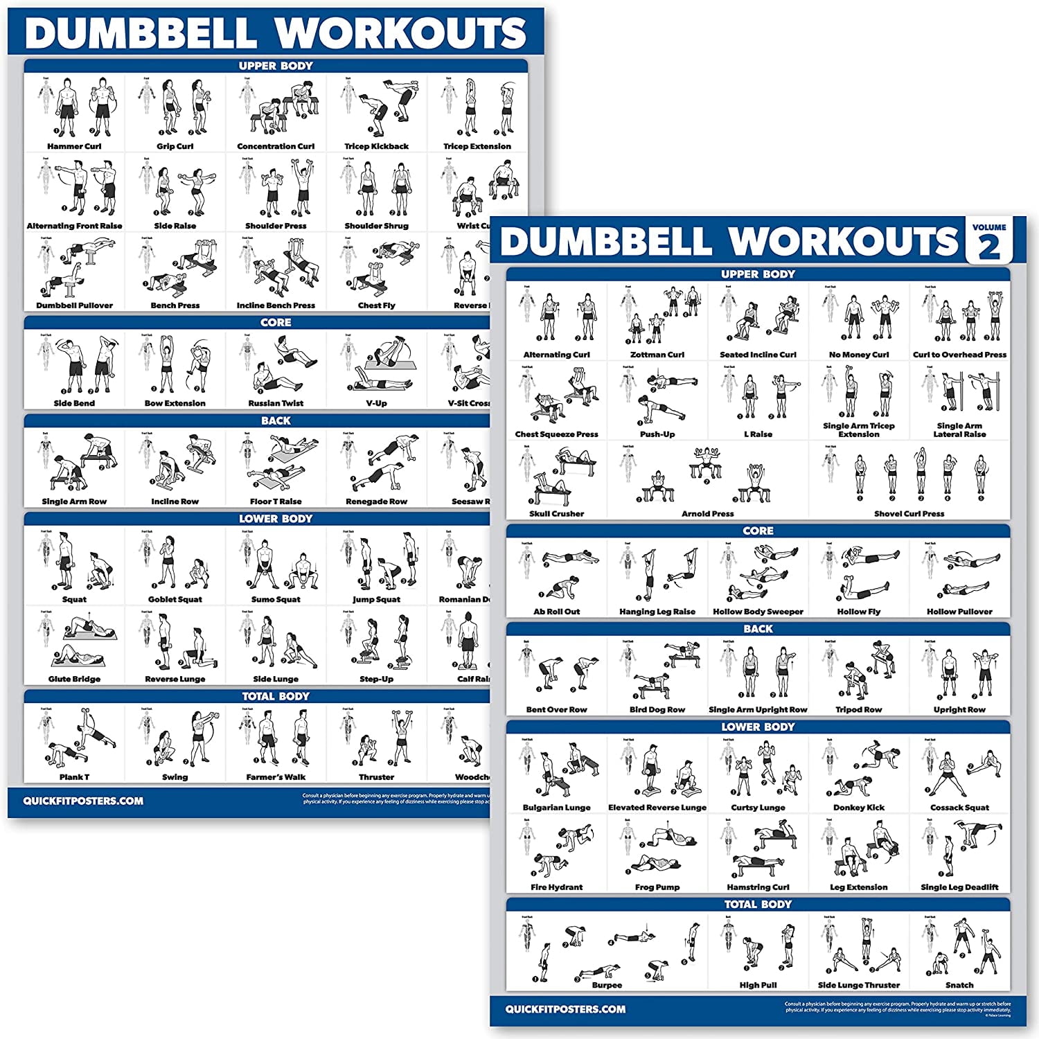 Free Printable Dumbbell Workout Charts | EOUA Blog