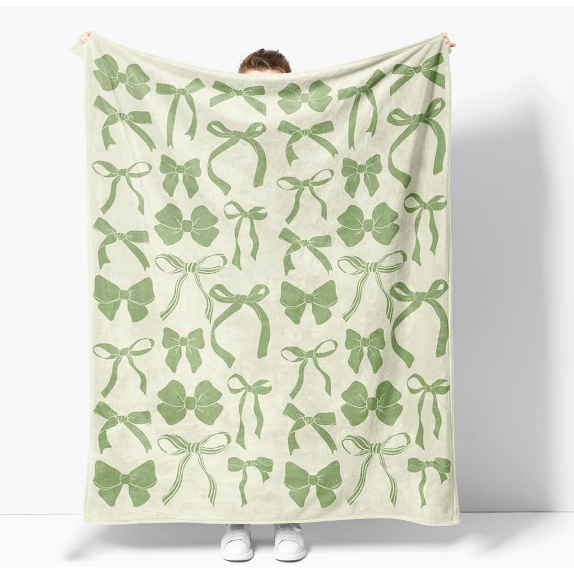 Click here for Walfour Sage Green Bows Blankets Preppy Coquette R... prices