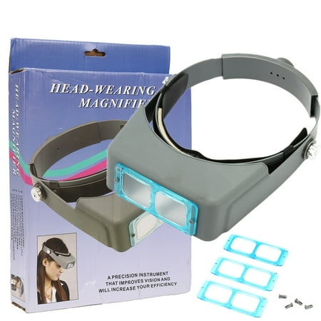 Head Mount Magnifier Headband Magnifier Jeweler's Loupe Handsfree ...