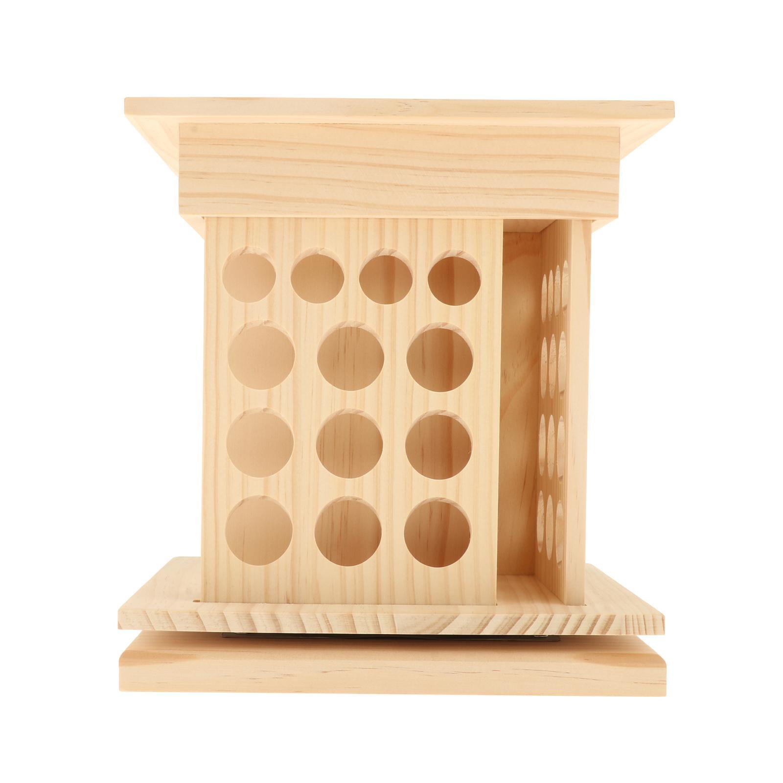 Essential Oil Display Rack Rotating Bottle Holder Wooden Storage ...