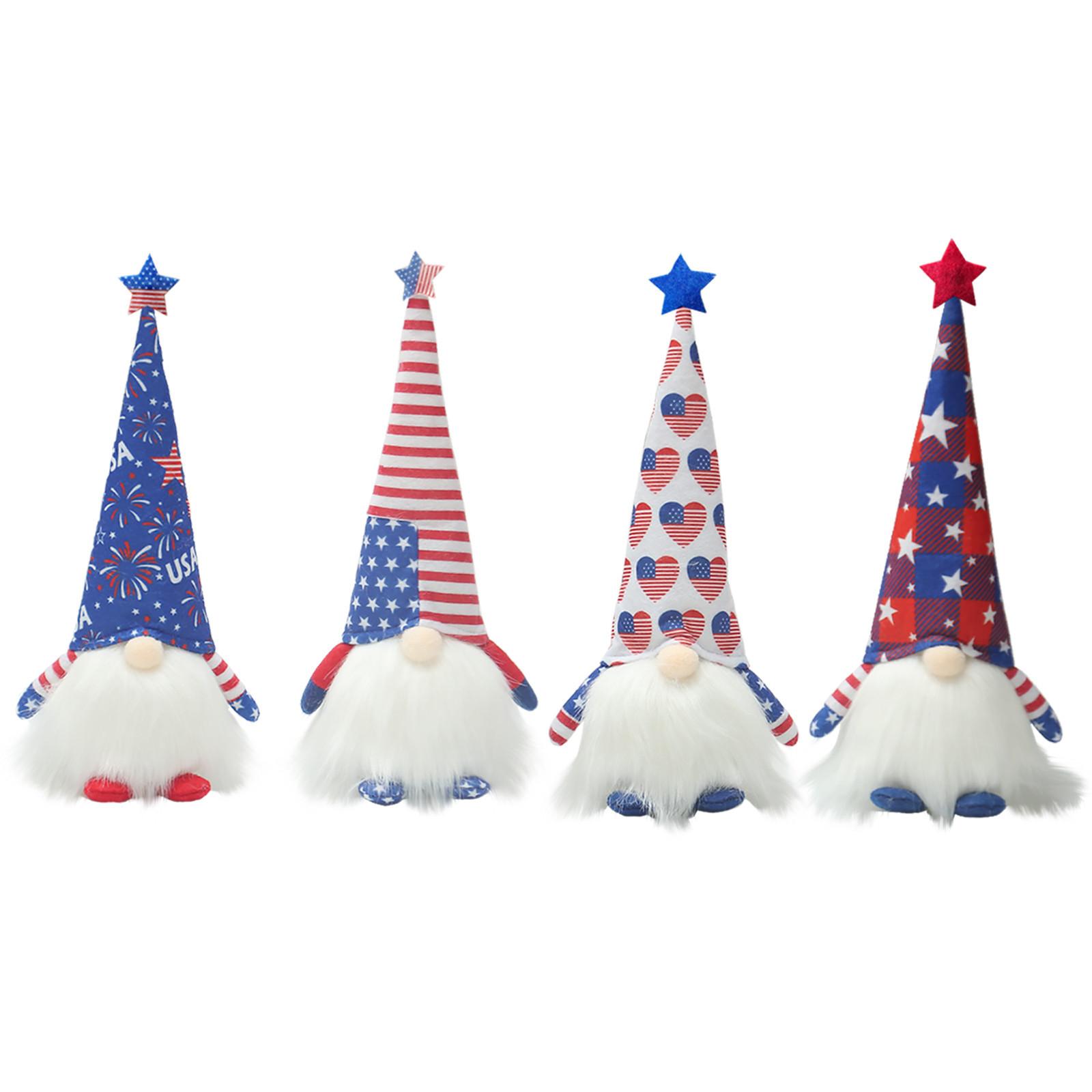 4th of July Patriotic Gnome Decorations, Handmade Gnomes Plush Table Ornaments Gift for ...