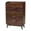 Bowery Hill Modern Bedroom 6-Drawer Wood Dresser in Mahogany Finish ...