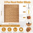 2 count Shades Outdoor Reed Roll up Blinds 60 W x 72 H Blackout ...