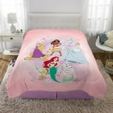 Disney Princess Kids Comforter Set, 2-Piece, Twin/Full, Reversible ...