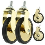 Uonlytech 4Pcs Round Caster Wheels for with Rotatable and Silent ...