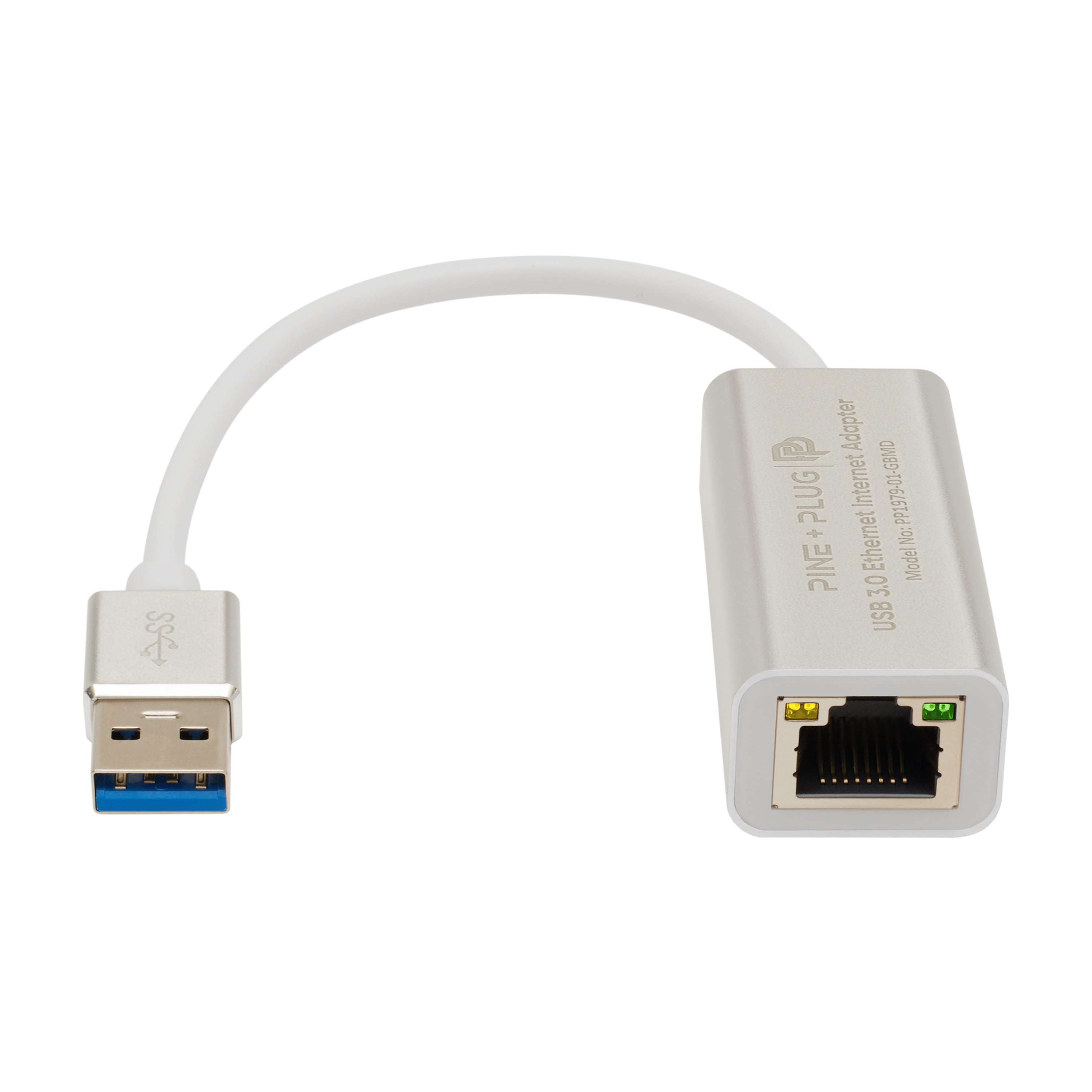 Pine + Plug USB 3.0 to Ethernet Adapter, 10/100/1000 Mbps Gigabit ...