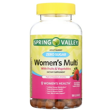 (2 pack) Spring Valley Zero Sugar Men's Multi Gummy, 150 Count ...
