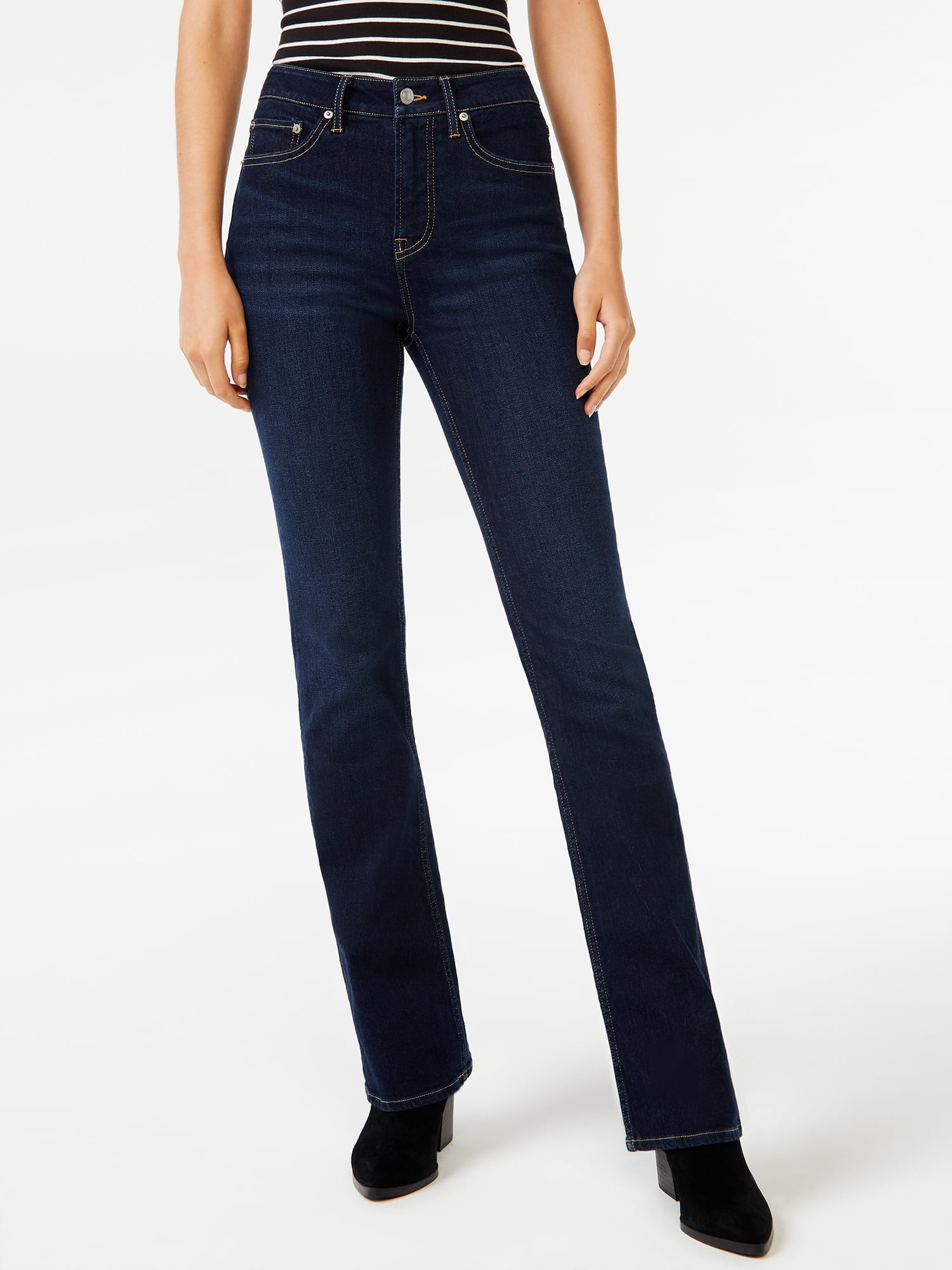 Free Assembly Women's High Rise Bootcut Jeans - Walmart.com