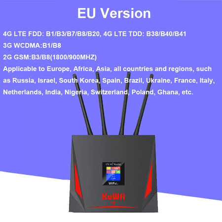 4G LTE Router 300Mbps Wireless Wi-Fi CAT4 LTE Router with RJ45 Port Sim ...