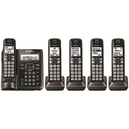 5 Handsets Expandable Cordless Phone with Call Block & Answering ...
